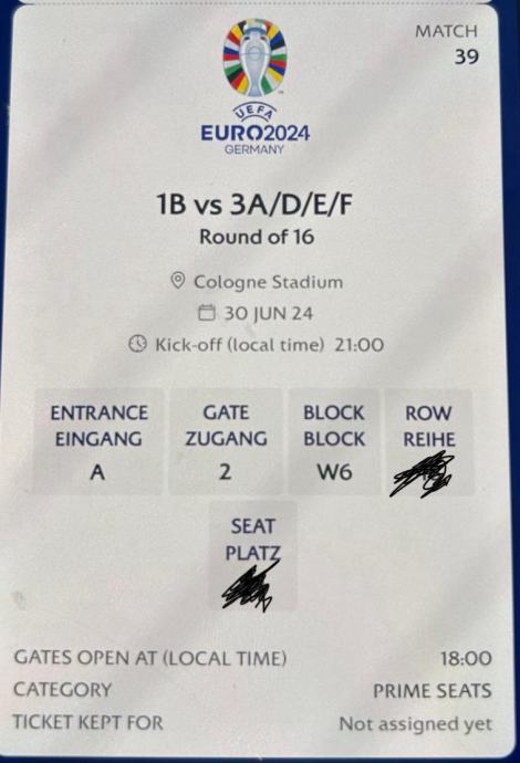 KARTE ULAZNICE UEFA EURO 2024-2.faza, ŠPANJOLSKA-GRUZIJA PRIME