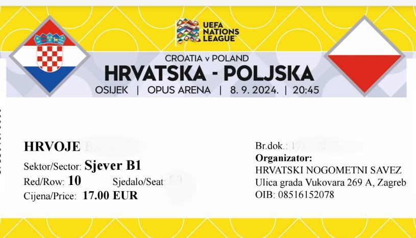 Hrvatska - Poljska - 4 karte