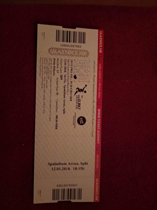 **ULAZNICE ZA EHF EURO EUROPSKO PRVENTSVO U RUKOMETU**