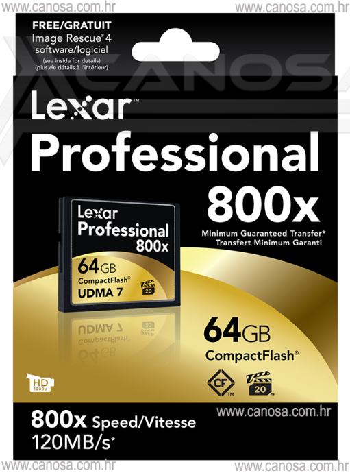 Lexar CF Compact Flash UDMA 7 64GB 800X 120mb/s