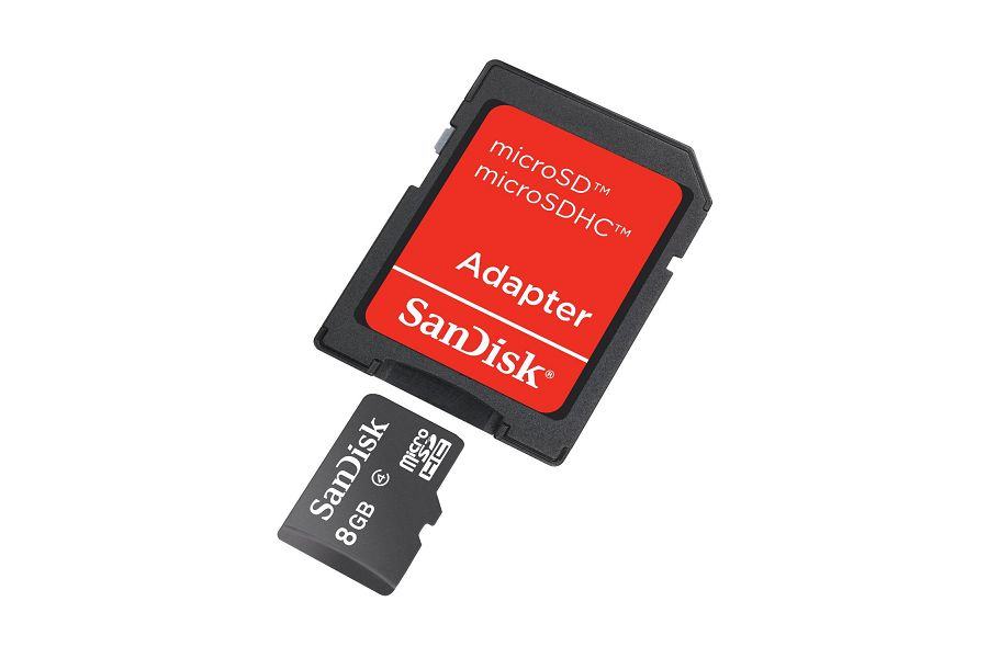 Sandisk microSDHC 8GB with microSD to SD Adapter