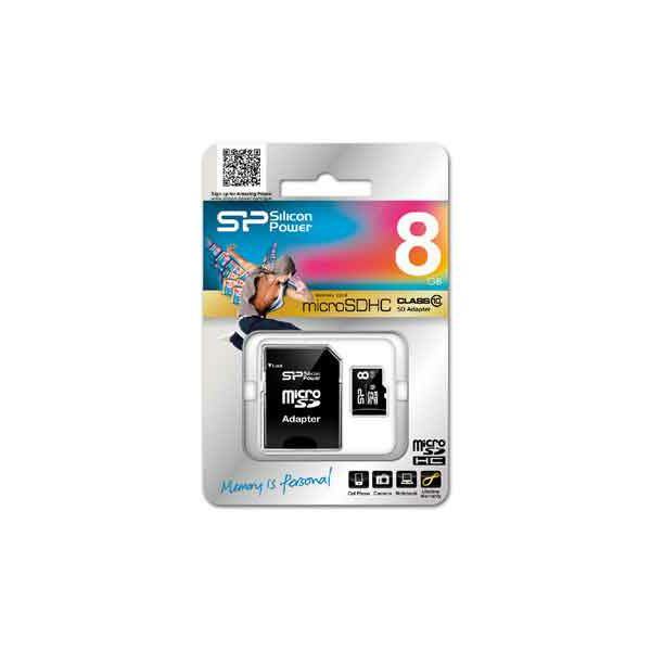 SP MEMORIJSKA KARTICA MicroSD/Adapter 8GB CL10