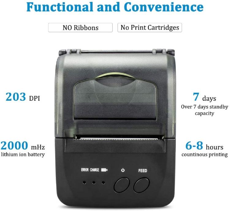 Bluetooth termalni printer za POS uređaje, prijenosni, NOVO!