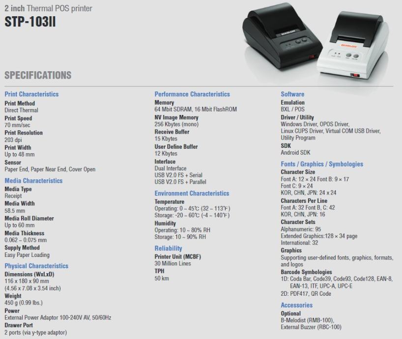 Mali POS printer za račune 58mm, mogućnost Logo ispisa