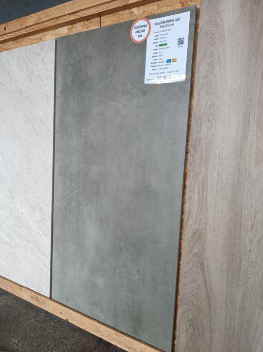 Porculanske pločice 1. klase Newton Smoke ADZ (60x120cm)