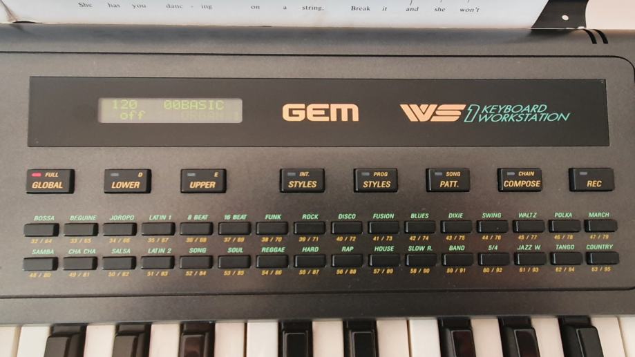 Klavijatura GEM WS1 Workstation