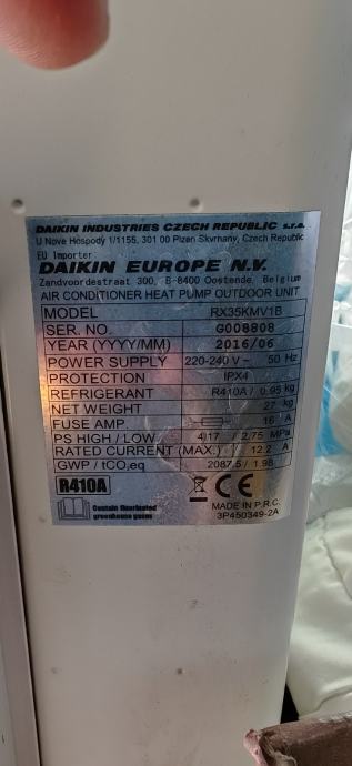 DAIKIN 3.5KW FTX35
