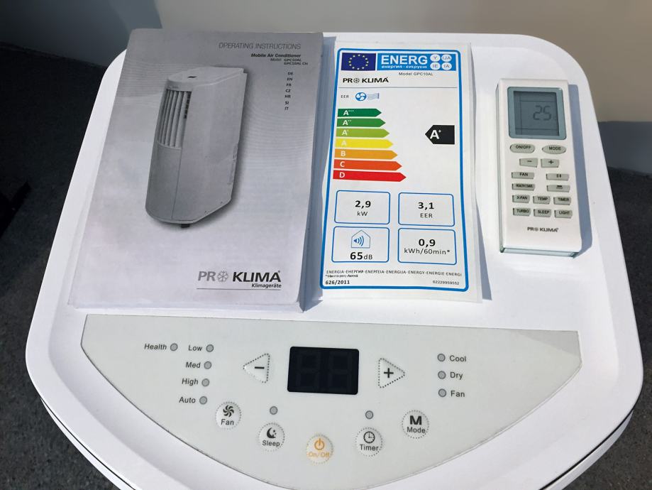 PROKLIMA mobilni klima uređaj Shiny Eco GPC10AL 2,9kw