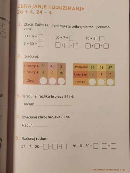 Moj sretni broj 2, radna bilježnica za pomoć u učenju, Školska knjiga