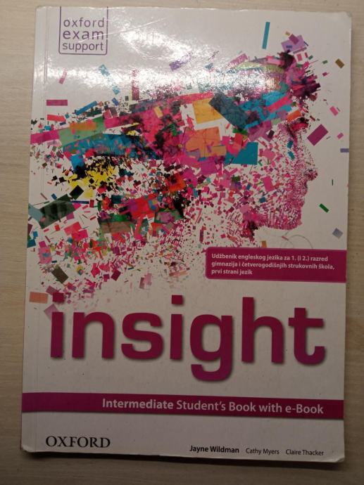 Oxford Insight intermediate udžbenik; udžbenik za 1. i 2. razred
