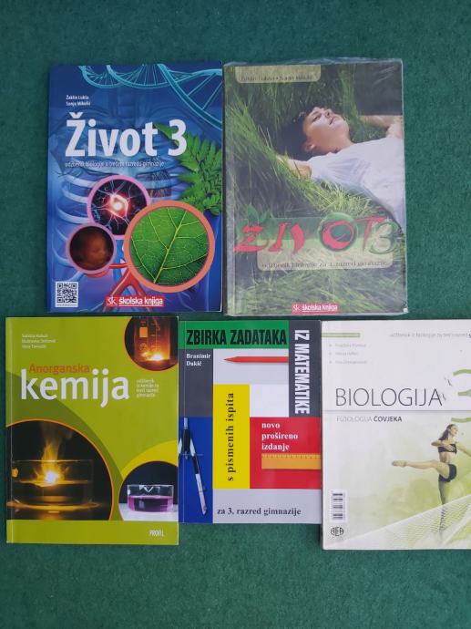 Udžbenici za 3. razred gimnazije, knjige za III razred gimnazije