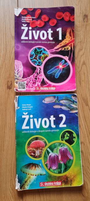 ŽIVOT 1 i 2: udžbenici iz biologije za prvi i drugi razred gimnazije