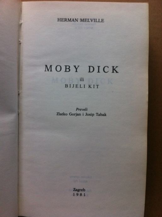 Herman Melville – Moby dick ili bijeli kit (ZZ74)