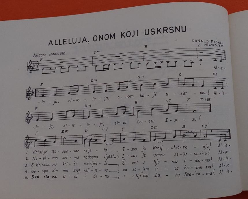 SVI SLAVIMO GOSPODINA, Pjesmarica duhovnih popijevki