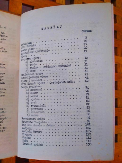 ZBIRKA PRIMJERA APOSTOLSKO VJEROVANJE SPLIT 1959