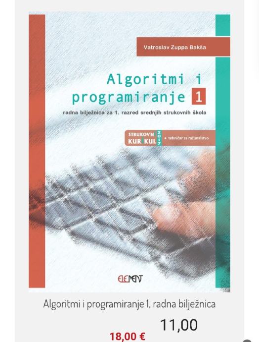 Algoritmi i programiranje 1 i 2, udžbenik i radna bilježnica