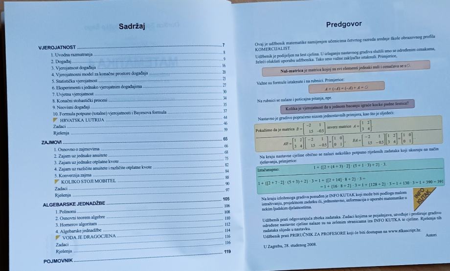 MATEMATIKA 4 za komercijaliste udžbenik i zbirka - 2 dio Alca script