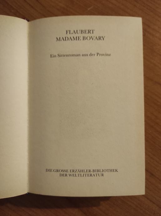 Flaubert - Madame Bovary (Ein Sittenroman aus der Provinz)