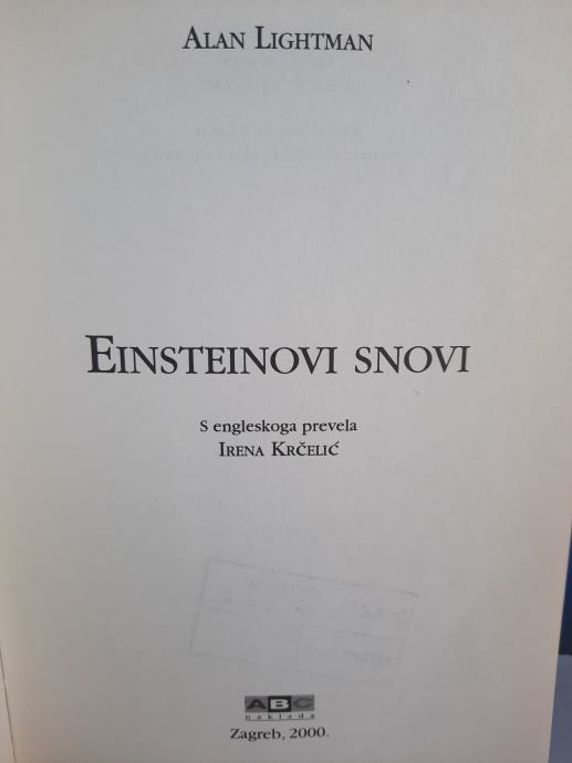Alan Lightman EINSTEINOVI SNOVI