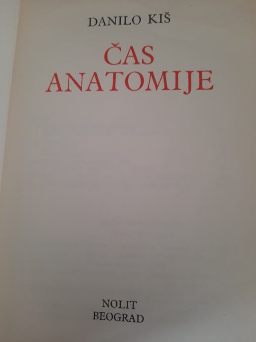 Danilo Kiš ČAS ANATOMIJE
