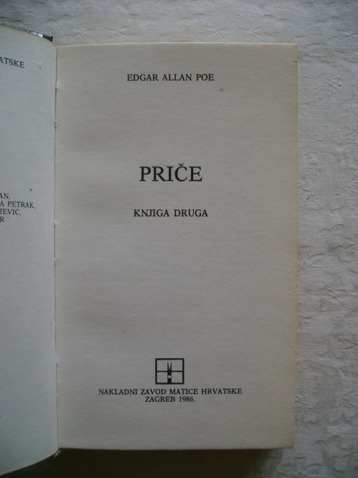 Edgar Allan Poe - Izdajničko srce (Priče; knjiga druga) - 1986.