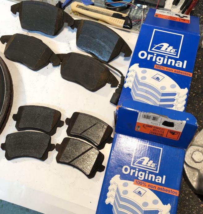 ATE DISK PLOCICE PREDNJI I ZADNJI KOMPLET