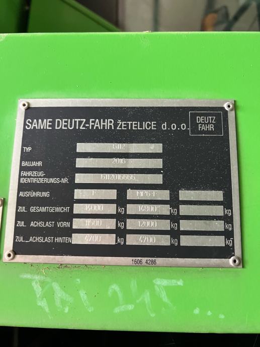 PRODANO Deutz Fahr 6040 2016. godina 48000€