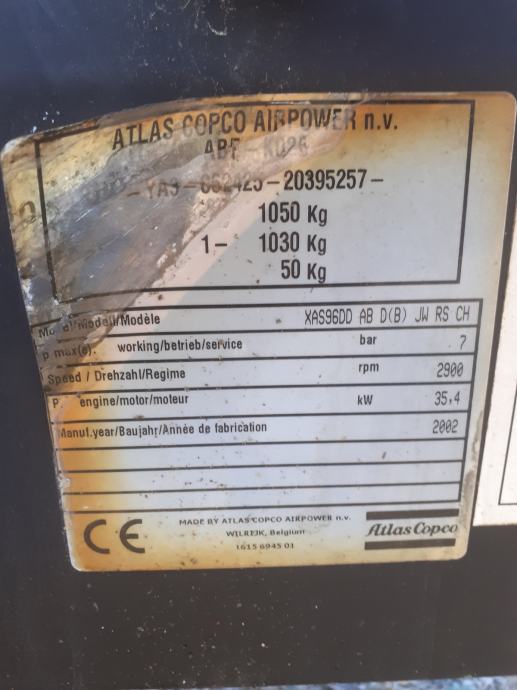 Atlas Copco Xas 96