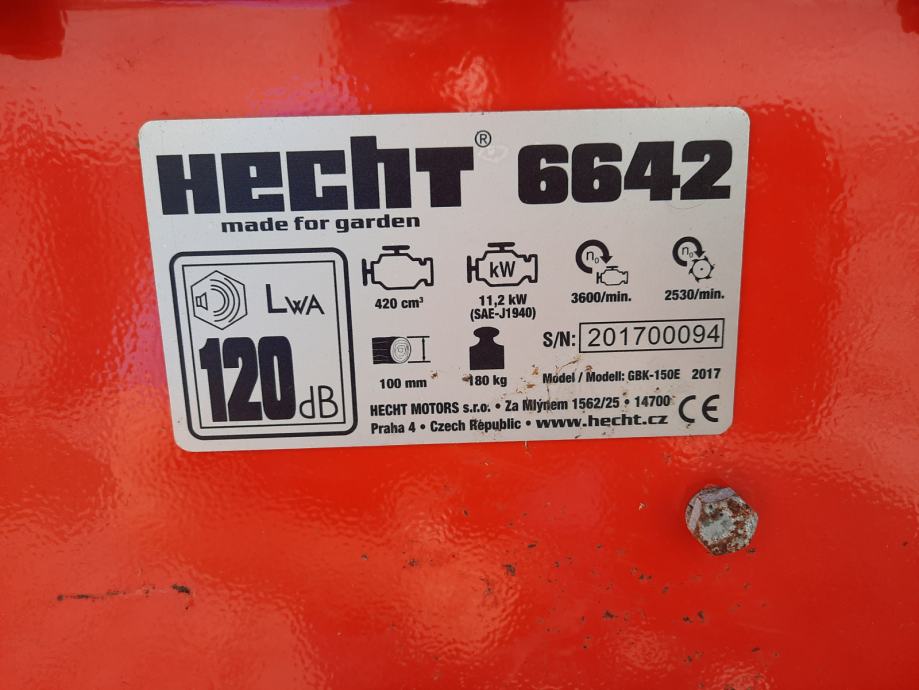 HECHT 6642 sjeckalica usitnjavač drobilica grana