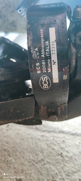 kosilica bcs 601 f na jedan kotač, prvi vlasnik