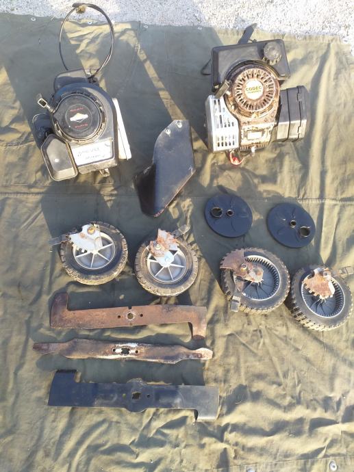 Dijelovi za vrtne rotacione kosilice, briks motor, codec motor, noževi