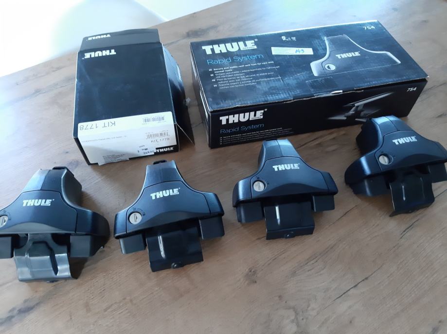Thule krovni nosač - Rapid System 754 + Kit 1778 + WingBar Black 962B