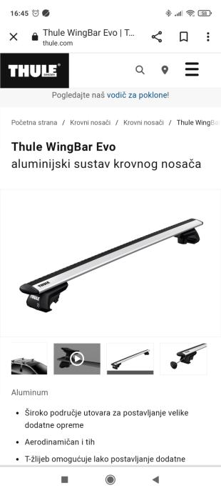 Wingbar 118 cm Thule 7112 (Prečke-kom 2)