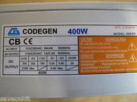 Codegen 400W napajanje