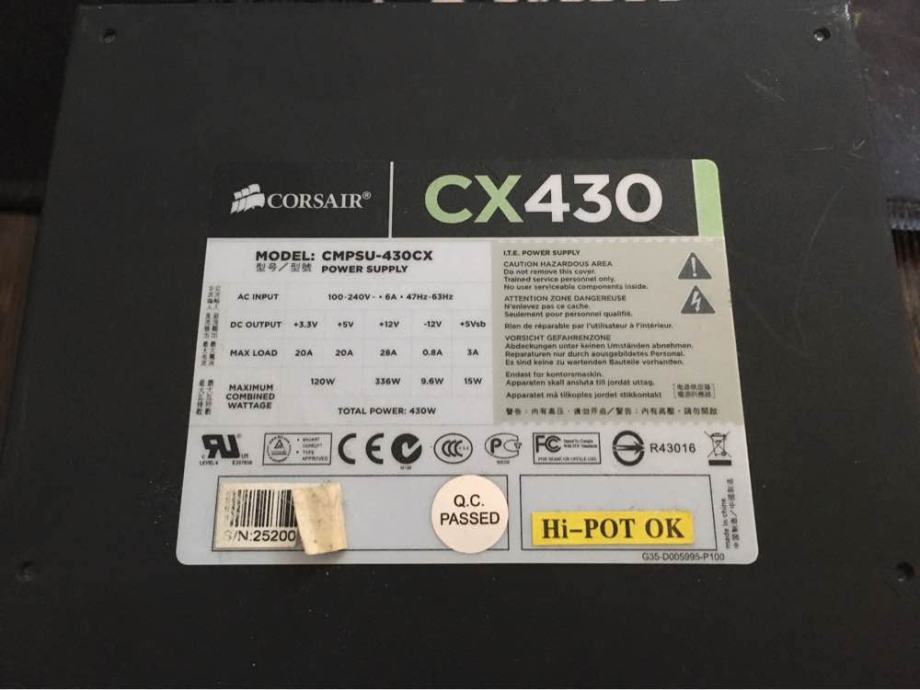 Corsair CX430 80+ Bronze
