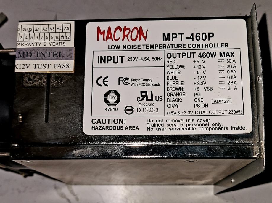 Macron Pover MPT -460P 460E ESAC- Napajanje