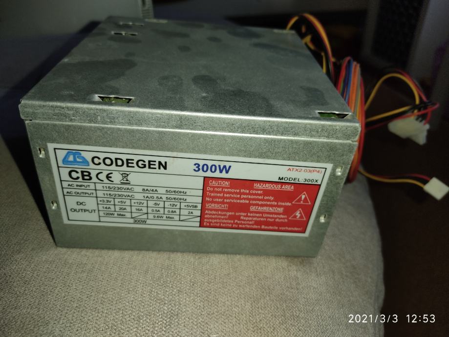 Napajanje 300W Codegen