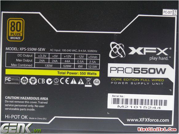 XFX 550W pro