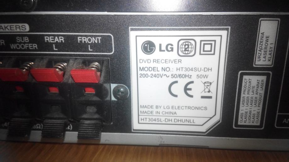 Zvučnici LG HT304SU 5.1-kanalnog DVD sustava