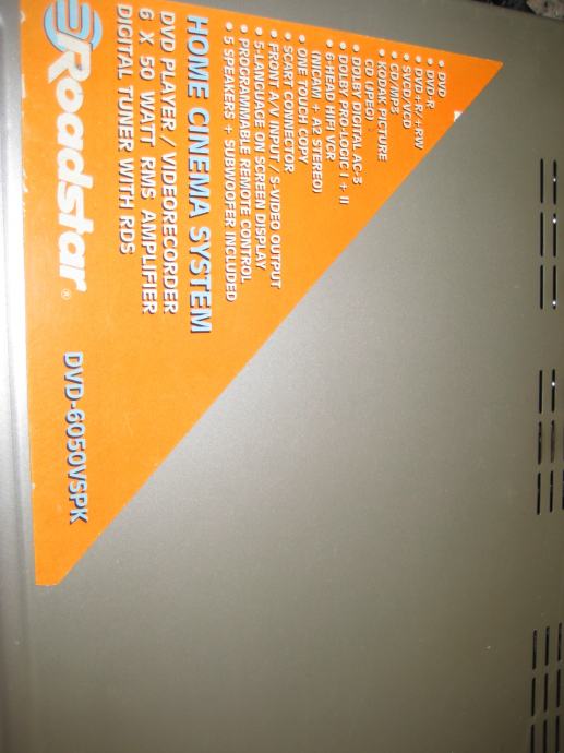 Roadstar vcr/dvd/rds reciver