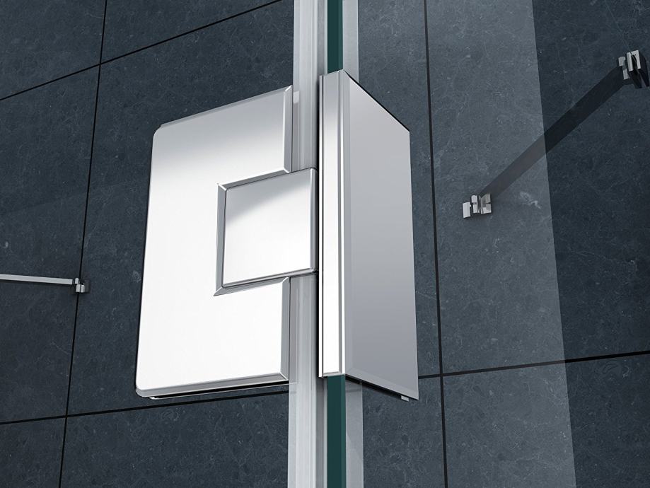 Tuš kabina 80 x 120 x 200 cm Dvoja vrata i dvije fiksne stijene