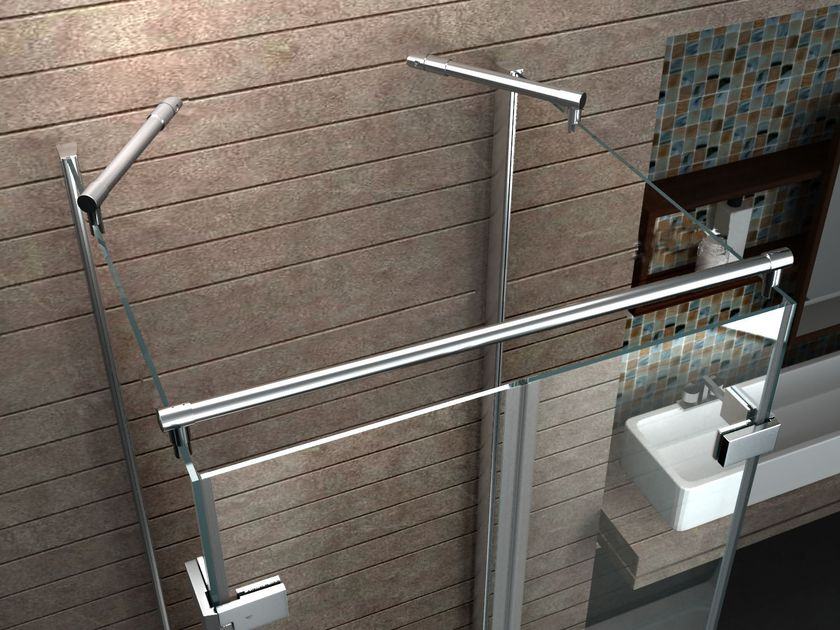 Tuš kabina 80 x 120 x 200 cm Dvoja vrata i dvije fiksne stijene