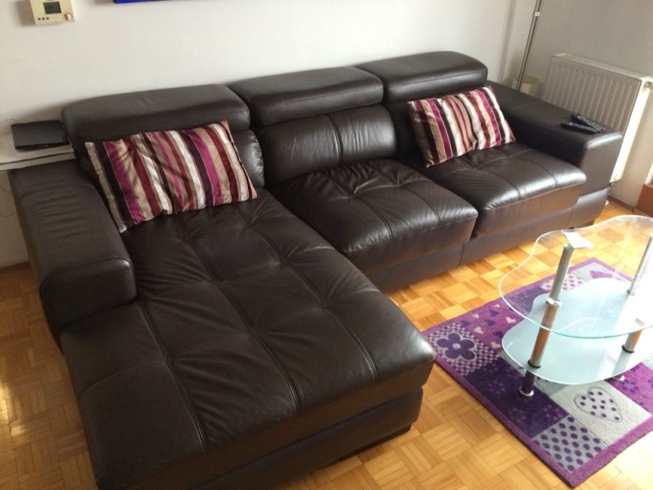 Kožna kutna garnitura