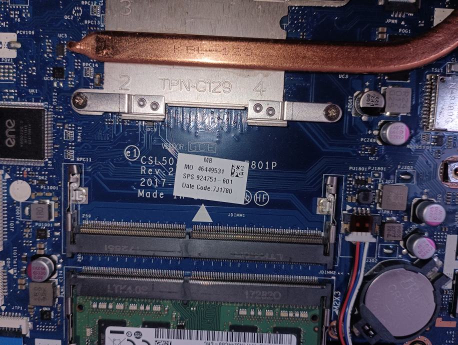 HP 250 G6 INTEL matična ploča, (CORE I5-7200U, DDR4, WIN 10), ZD