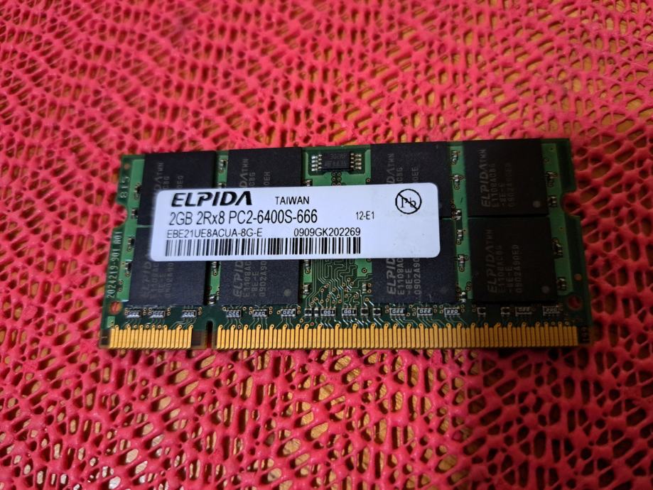 2GB Hynix, Elpida 2Rx8 PC2-6400 800mhz DDR2 SO-DIMM