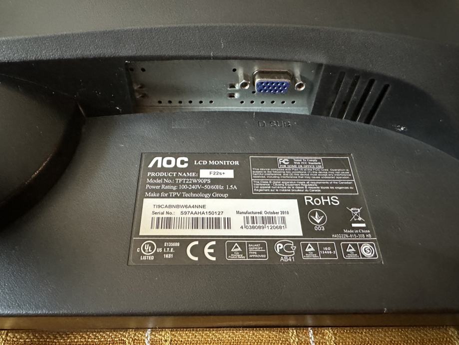 AOC 22 Monitor (AOC F22s+)