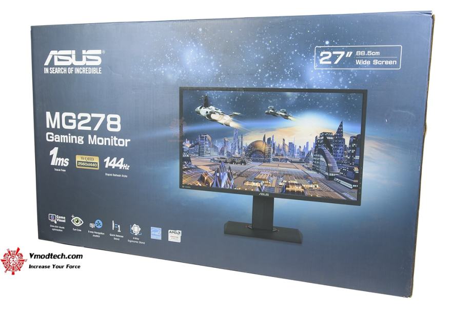 ASUS MG278Q Gaming Monitor - 27 2K WQHD (2560 x 1440), 1ms, 144 Hz