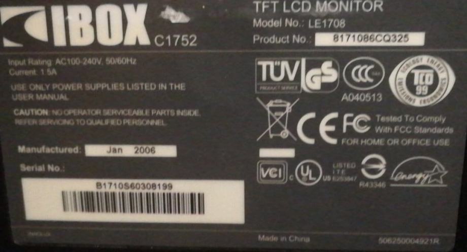 Cibox C1752 monitor 17 s ugrađenim zvučnicima