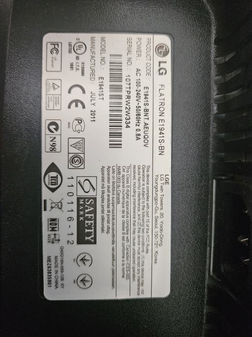 LG FLATRON E1941 monitor