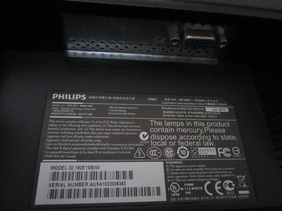 Monitor Philips 192E LCD